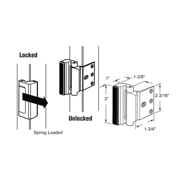 Prime-Line U-1082 Door Reinforcement Lock | GoKeyless